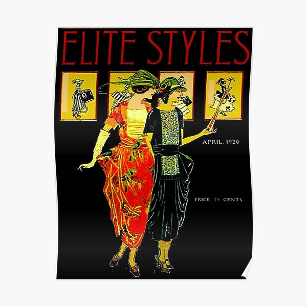 "ELITE STYLES : Vintage 1920 Magazine Advertising Print" Poster for ...