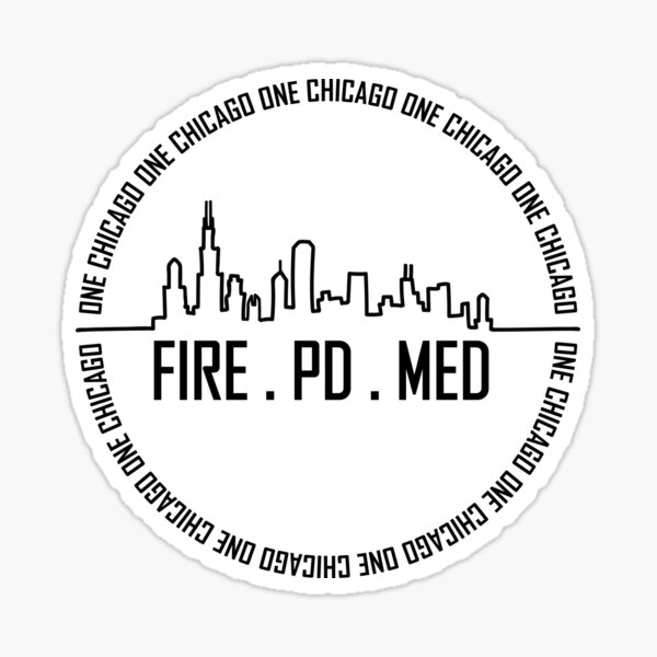 "Fire, Med, PD skyline Circle" Sticker for Sale by ellclark | Redbubble