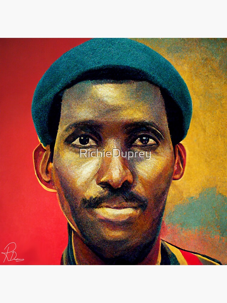 "Thomas Sankara " Sticker for Sale by RichieDuprey | Redbubble