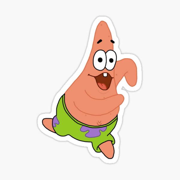 "patrick star running" Sticker for Sale by cloud-fallen | Redbubble