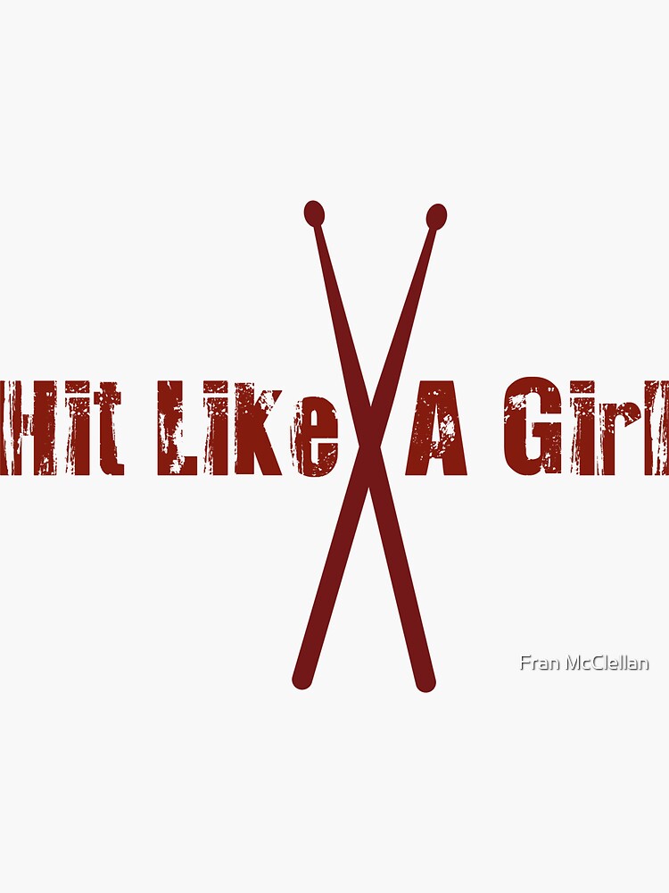 "Hit Like A Girl" Sticker for Sale by franmcclellan | Redbubble