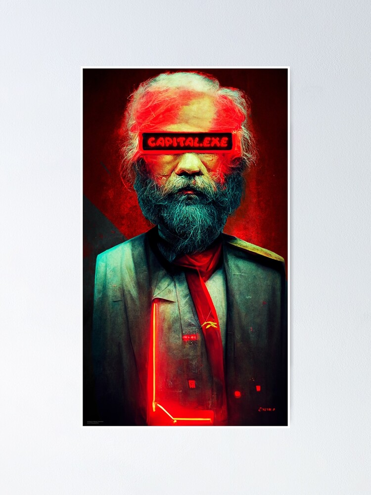 "Cyberpunk Karl Marx " Poster for Sale by Red-Menace | Redbubble
