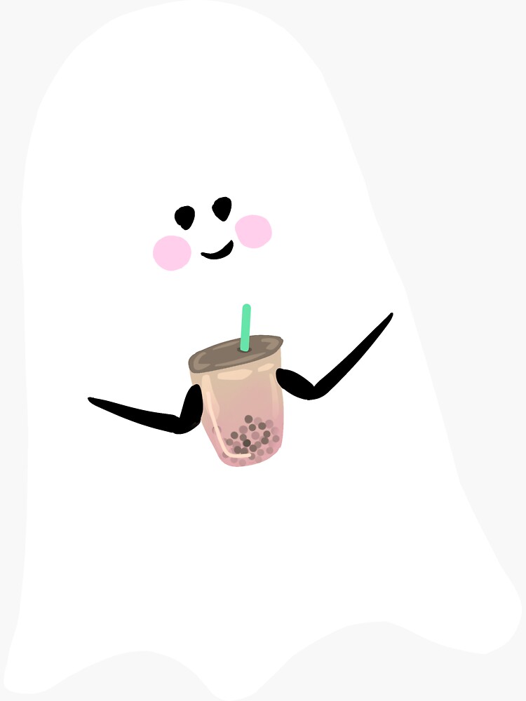 "Boba Ghost Design -Bradley " Sticker for Sale by Pariahs-Design ...