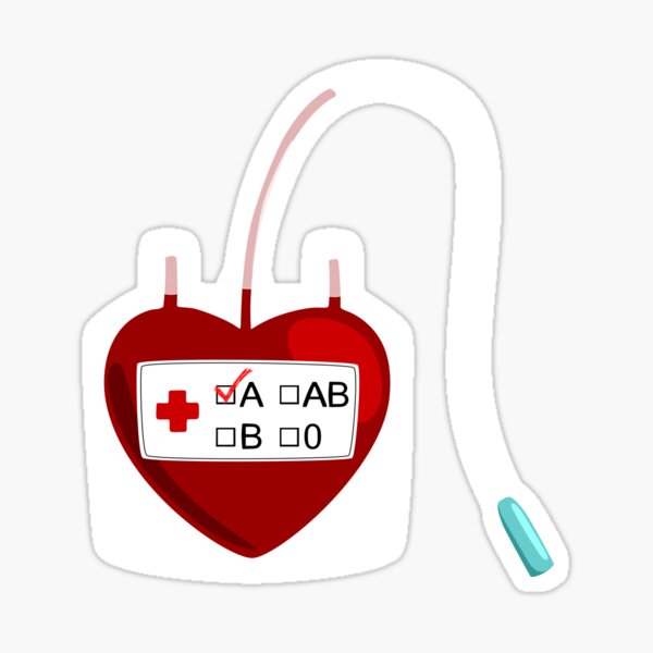 "Blood Type A" Sticker for Sale by ChiweenieHobbit | Redbubble