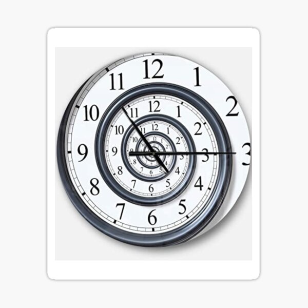 "Spiral clock time art photo." Sticker for Sale by SuperStarStore ...