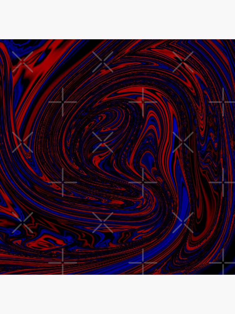 " Psychedelic Dark Red And Blue Multicolor Trippy Liquid Art Acrylic ...