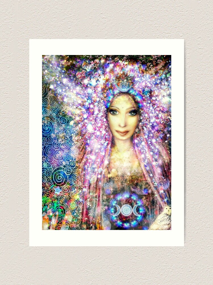 "Malayah - Priestess of the divine feminine - Version 2" Art Print for ...