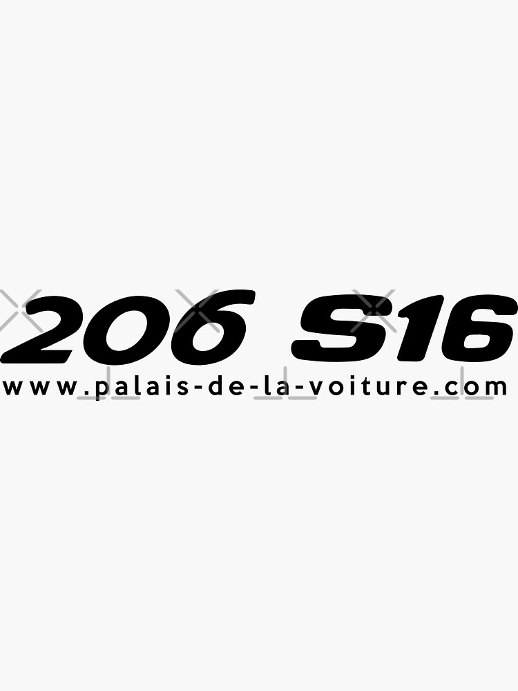 Sticker « Peugeot 206 S16 - PDLV », par LPDA69 | Redbubble