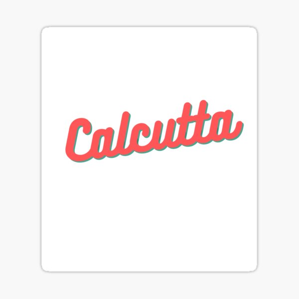 "Calcutta in red text" Sticker for Sale by learnwithdeanna | Redbubble