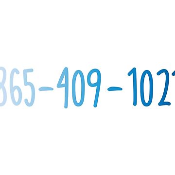 "865-409-1021 Sticker" Sticker for Sale by Payton-Schick | Redbubble