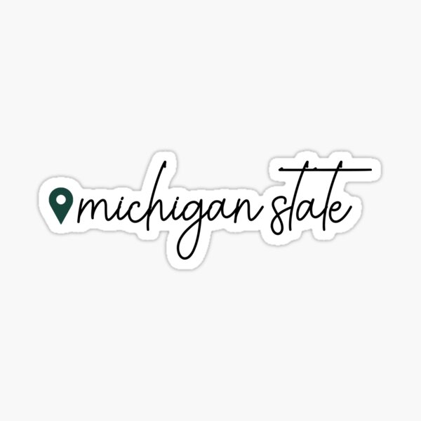 "Michigan State Location" Sticker for Sale by cficker | Redbubble