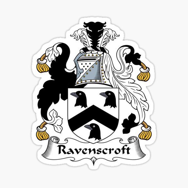 "Ravenscroft" Sticker by HaroldHeraldry | Redbubble