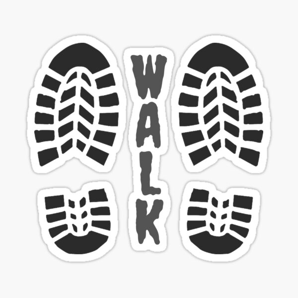 "Walking, Shoe Hiking boot" Sticker for Sale by APPOPPISE | Redbubble