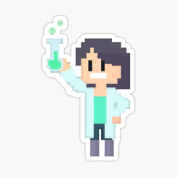 "Pixel art scientist - women in STEM" Sticker for Sale by williamiyov ...