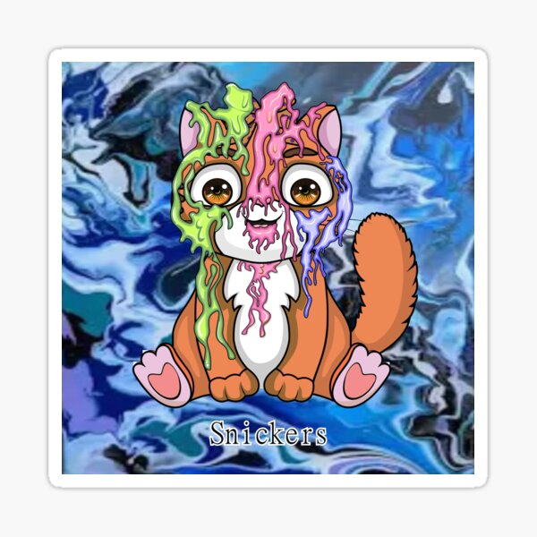 "Snickers" Sticker for Sale by hiccupsandburps | Redbubble