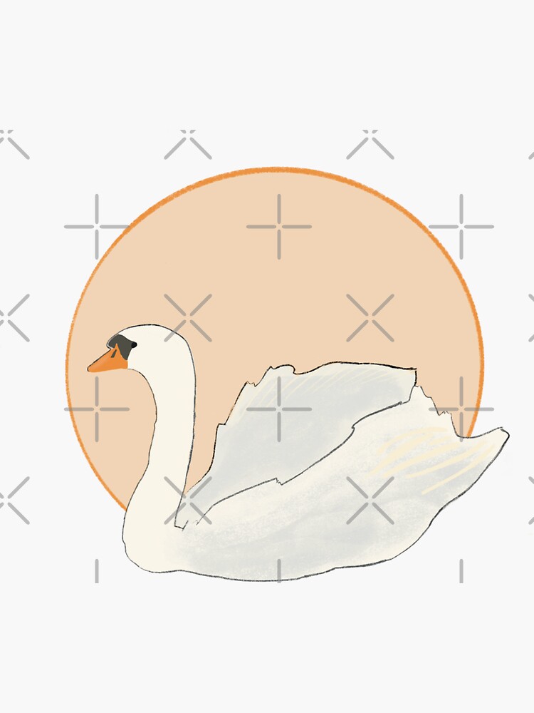 "Swan" Sticker for Sale by LilyHofmann | Redbubble