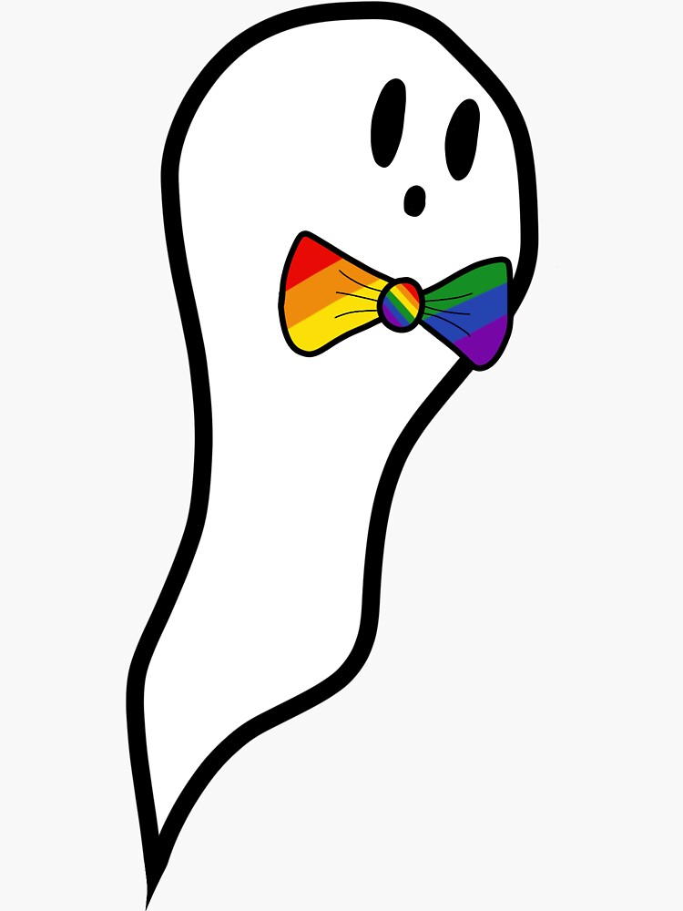 "Rainbow Pride Ghost " Sticker for Sale by ldevine | Redbubble