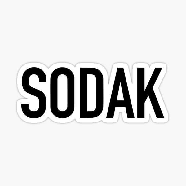 "SODAK Text" Sticker for Sale by NormalJoe | Redbubble