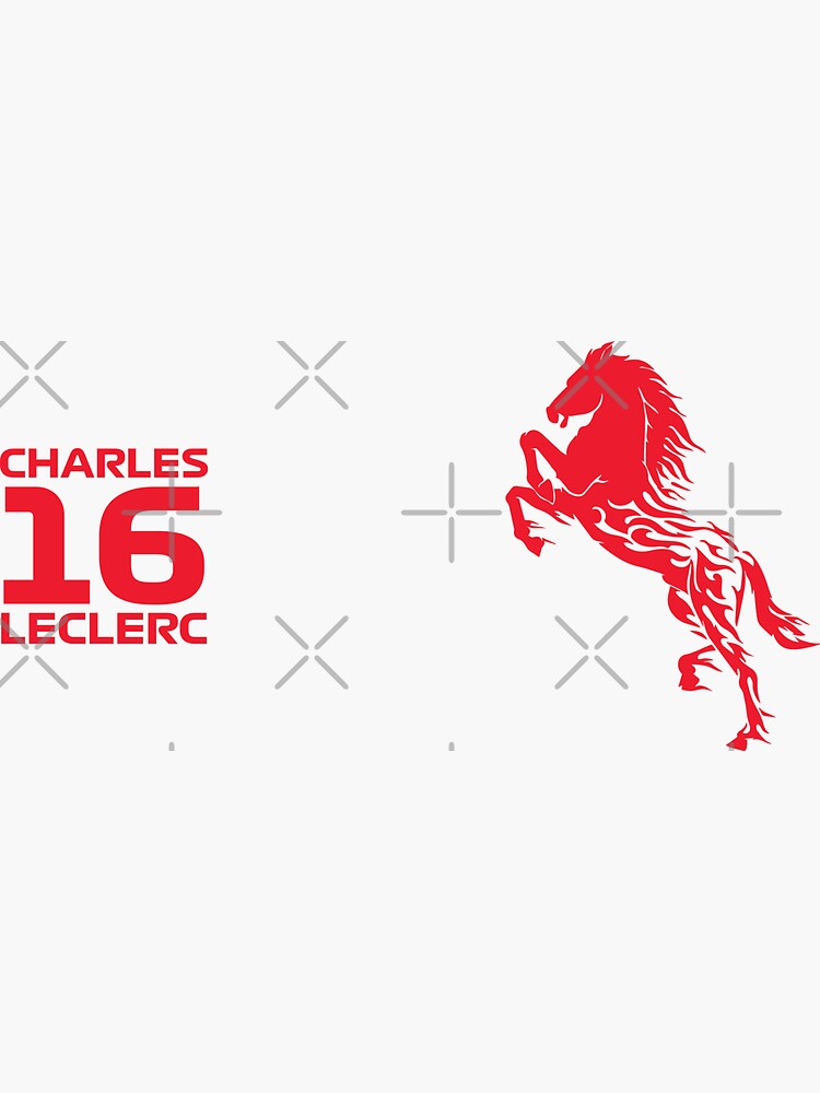 "Leclerc 16 Racing Driver" Sticker for Sale by MarkhorCapra | Redbubble