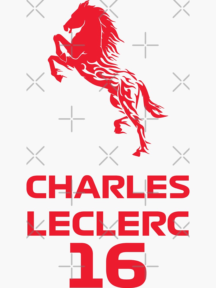 "Leclerc 16 Racing Driver" Sticker for Sale by MarkhorCapra | Redbubble