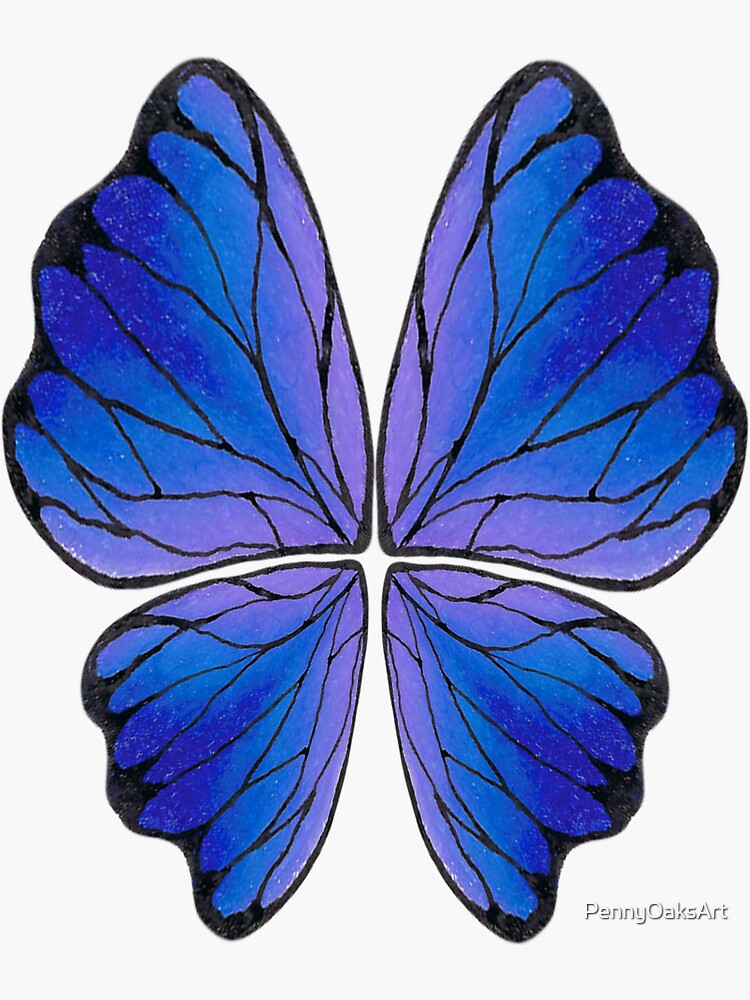 "Ultraviolet Wings " Sticker for Sale by PennyOaksArt | Redbubble