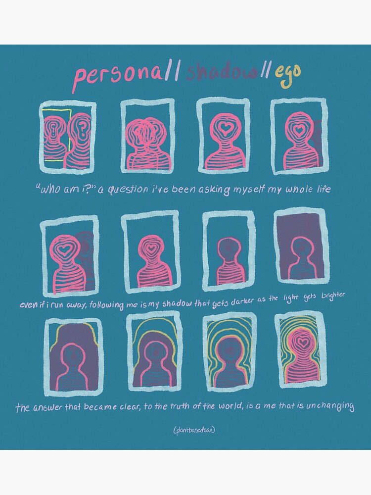 "persona / shadow / ego comic" Sticker for Sale by plantbasedsav ...
