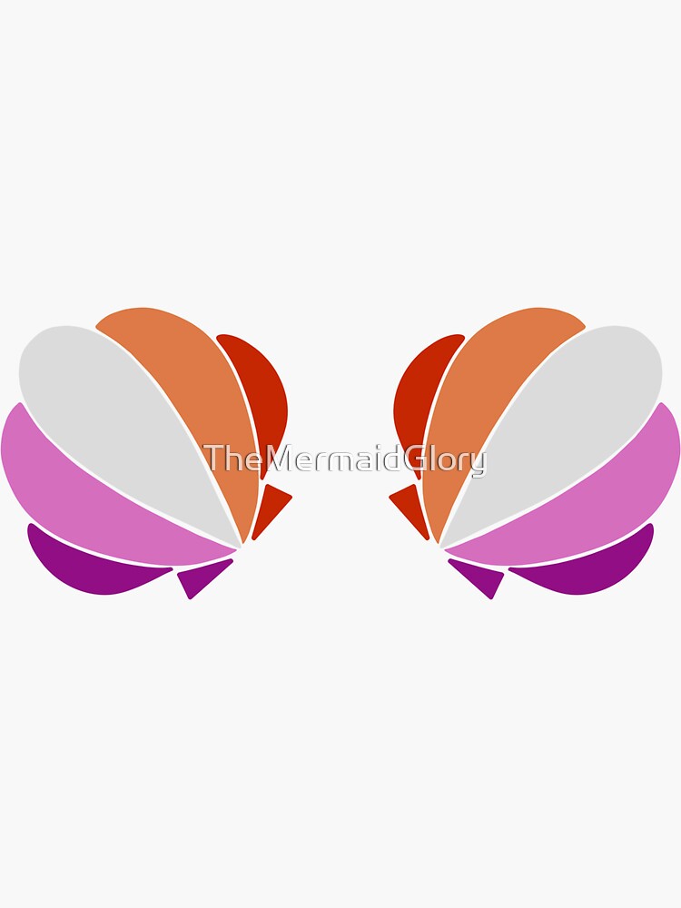 "WLW Mermaid Shell Costume Top" Sticker for Sale by TheMermaidGlory ...