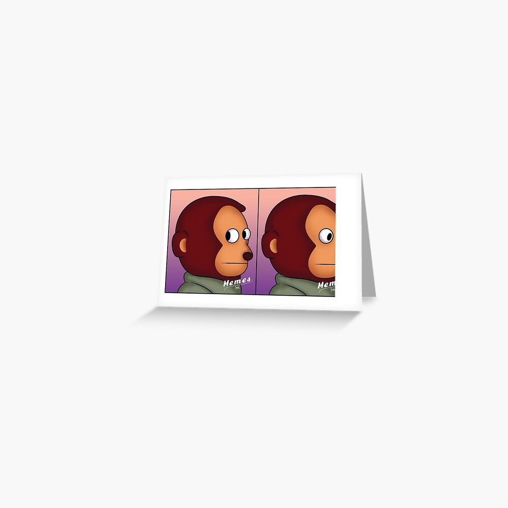 "Akward Monkey Meme Sticker" Greeting Card for Sale by MemesInkPh ...