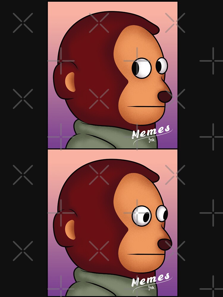 "Akward Monkey Meme Sticker" T-shirt for Sale by MemesInkPh | Redbubble ...