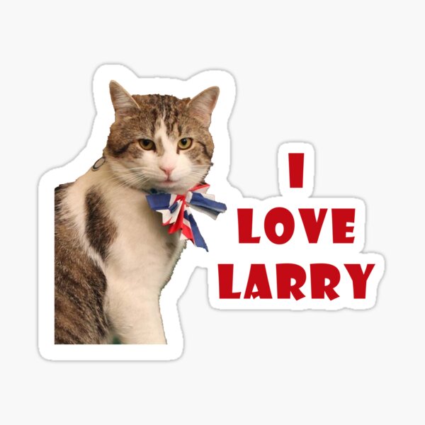 "Larry the Cat - I Love Larry Gifts" Sticker for Sale by Design-Store14 ...