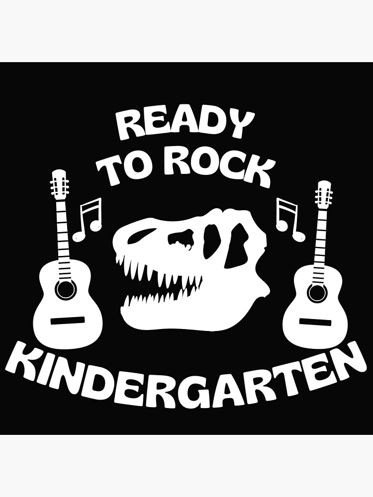 "Ready To Rock Kindergarten, Quotes, T Rex Skull, Words, Text" Poster ...