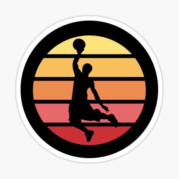 "Basketball Player Dunking" Sticker for Sale by GoldfinchStore | Redbubble