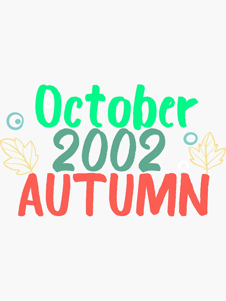" happy birthday to october 2002" Sticker for Sale by MouadHARD | Redbubble