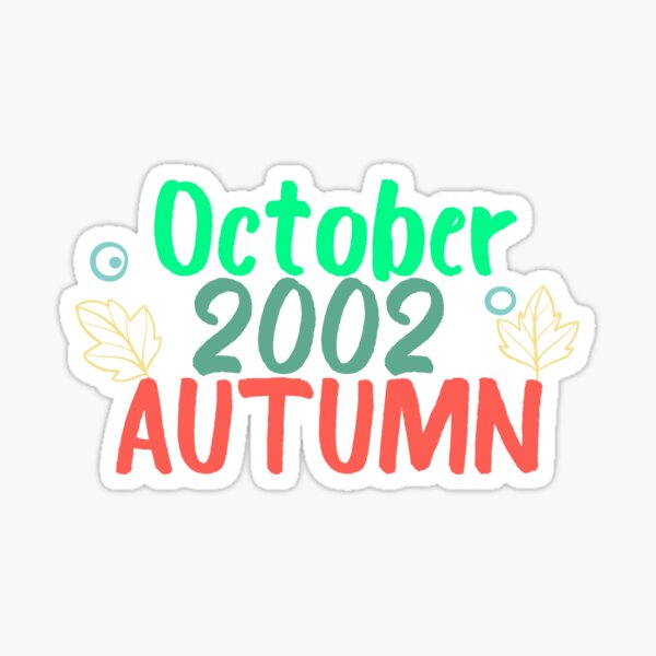 " happy birthday to october 2002" Sticker for Sale by MouadHARD | Redbubble