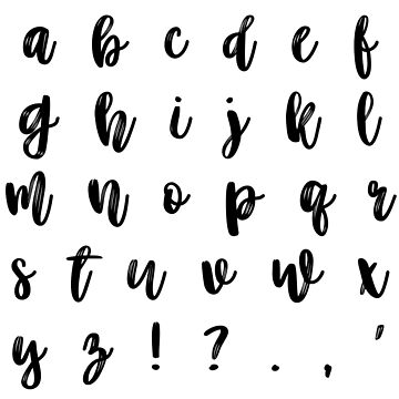 "cursive alphabet sticker/magnet set" Sticker for Sale by snail-galaxy ...