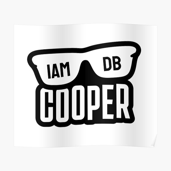"I Am DB Cooper sticker" Poster for Sale by bolkibox | Redbubble