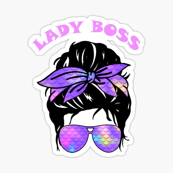 "LADY BOSS - vielot vibes" Sticker for Sale by PRINYOS | Redbubble