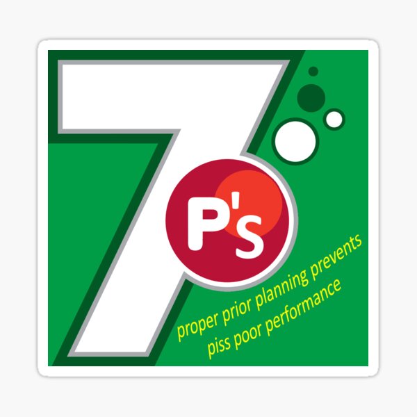 "Proper Prior Planning..." Sticker for Sale by BENSMITH34 | Redbubble