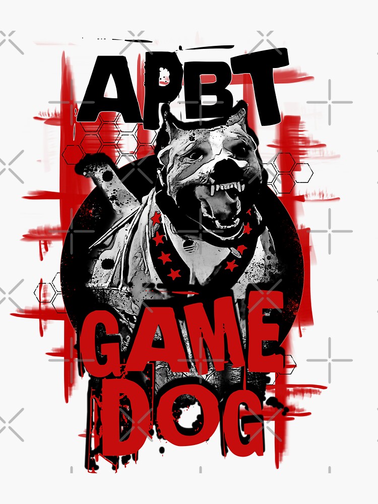 "Game dog APBT American Pitbull Terrier-Nr2- WHITE Edition" Sticker for ...