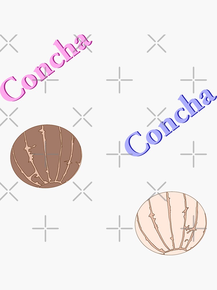"Pan Dulce Conchas Sweet Bread" Sticker for Sale by TheFoxyWolfShop ...