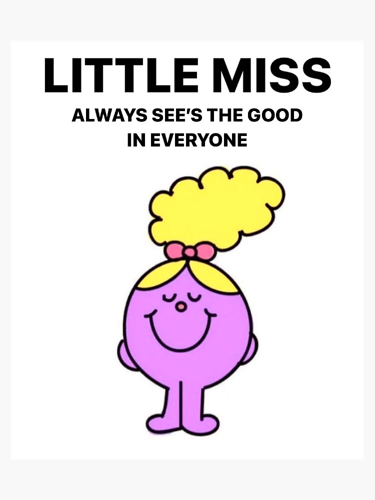 "Little Miss Always See's the Good in Everyone " Sticker for Sale by ...