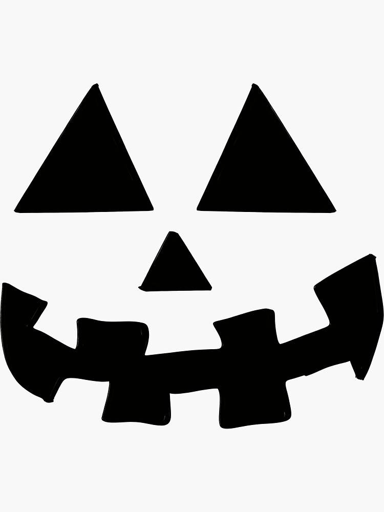 "Black Pumpkin Face " Sticker for Sale by BohemianDesignz | Redbubble