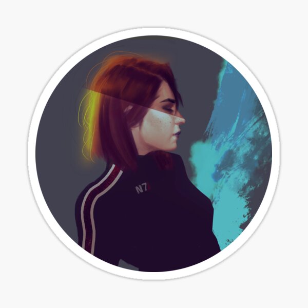 "Commander Shepard - Paragon" Sticker for Sale by dorkspawn | Redbubble