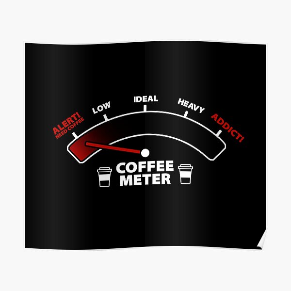 "Coffee Meter" Poster for Sale by NinoMelon | Redbubble