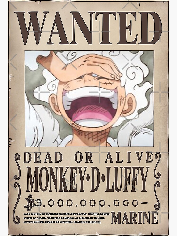 One Piece Luffy Wanted Bounty Poster 5th yonko Poster verkauft von ...