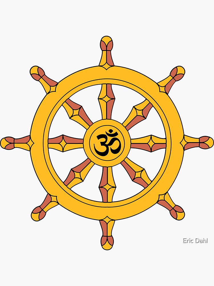 "Wheel of Dharma" Sticker for Sale by Aedesigns145 | Redbubble