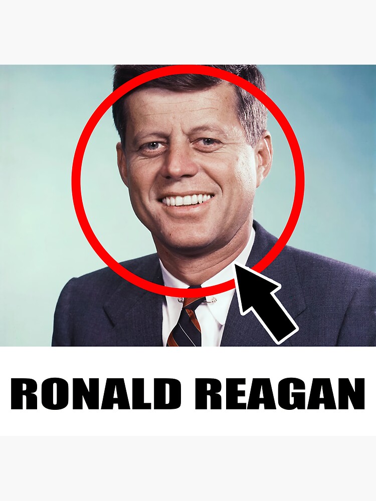 "Ronald Reagan JFK" Sticker for Sale by mitcheru | Redbubble
