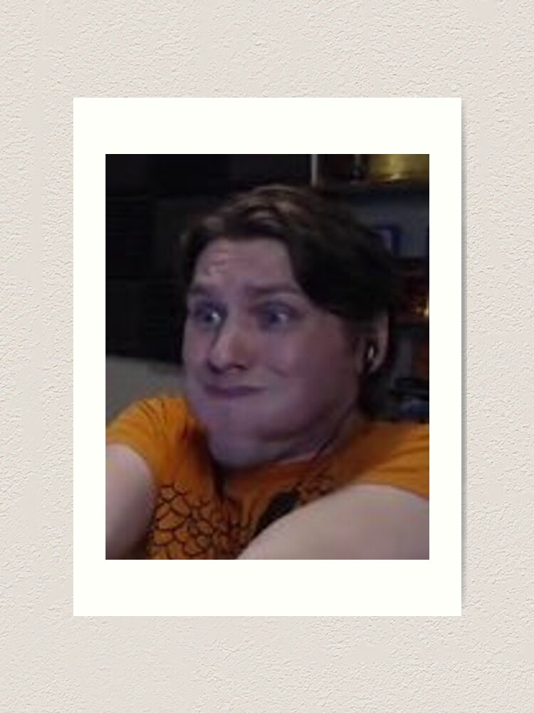 "jerma cheeks rage face" Art Print for Sale by cloud-fallen | Redbubble