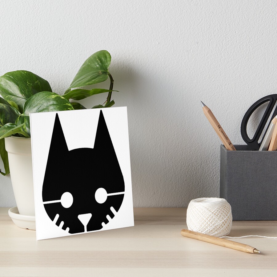 "Stray Cat Game Logo Icon Vector Black Fan Art" Art Board Print for ...