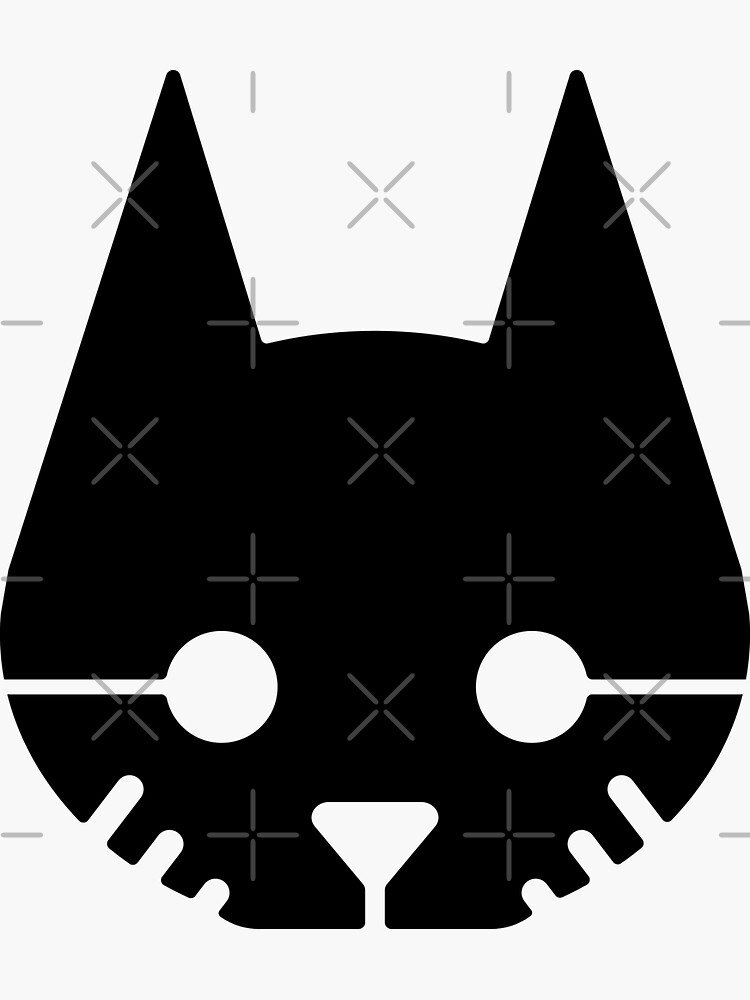 "Stray Cat Game Logo Icon Vector Black Fan Art" Sticker for Sale by ...